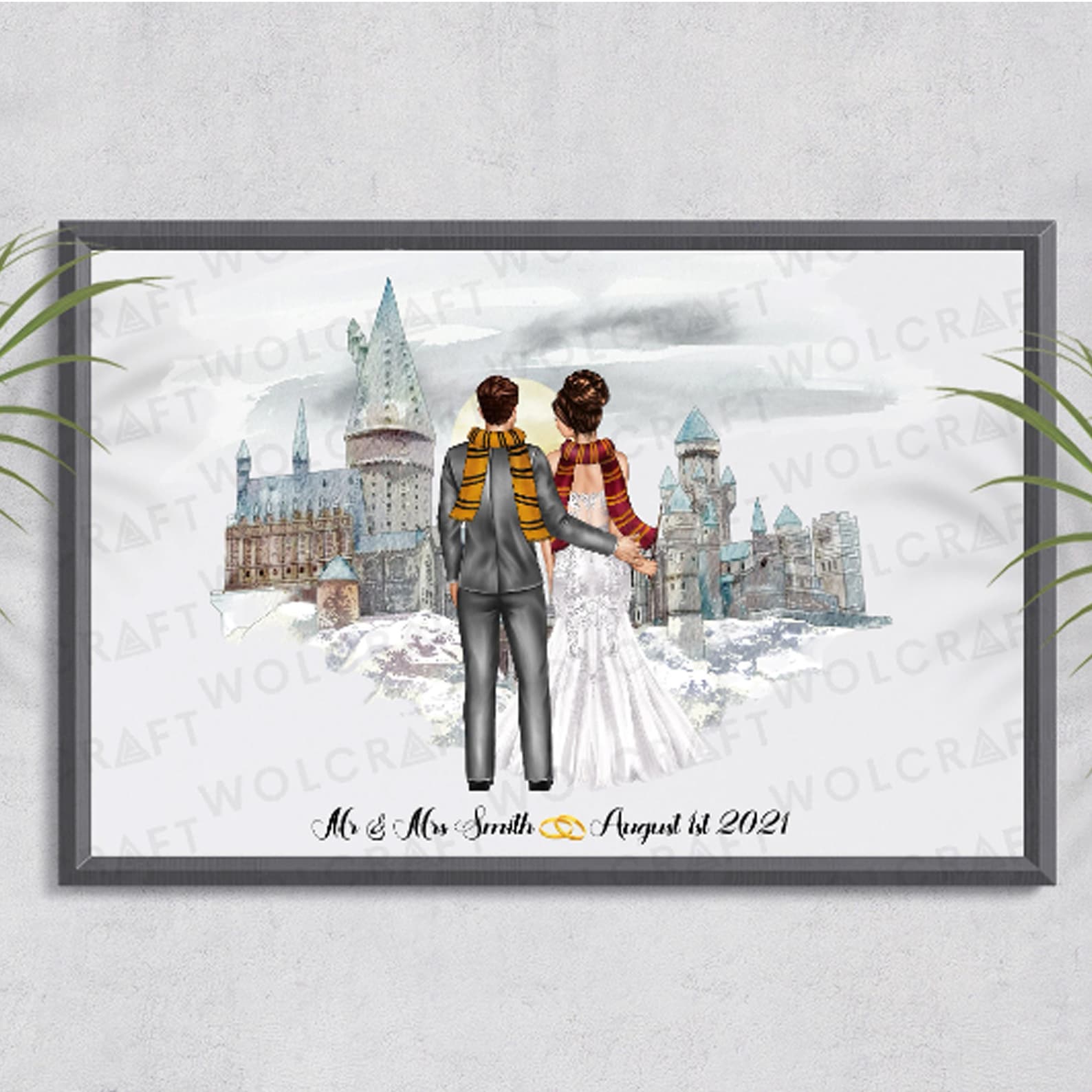 Digital Personalised Wizard School Wedding Print BFF Gift - Etsy