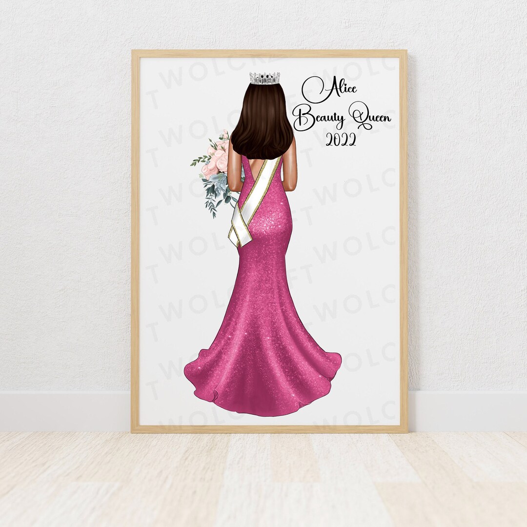 Personalised Beauty Queen Print | Beauty Pageant Print | Beauty Queen ...