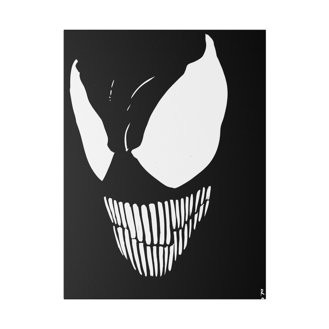 Venom Smiling 90's Retro Poster Matte Canvas Stretched - Etsy