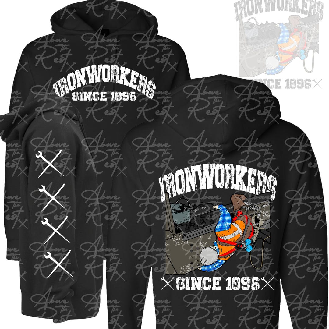 Ironworker Pullover Hoodie | Blue Collar | Ironworker Husband | Dad ...