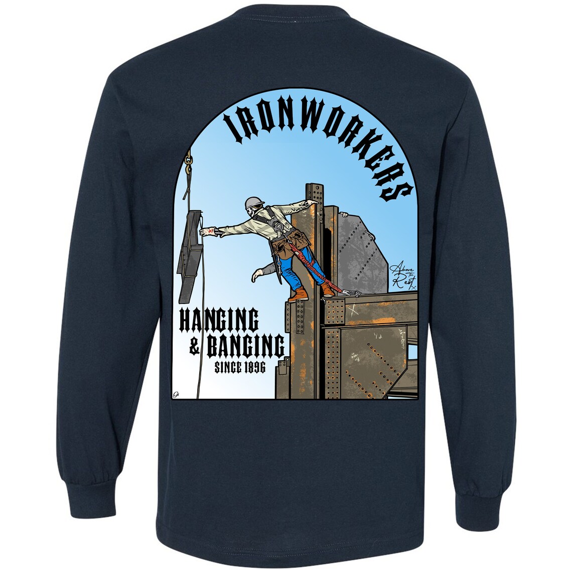 Ironworker Long Sleeve | Union Ironworker T-shirt | Welding T-shirt ...
