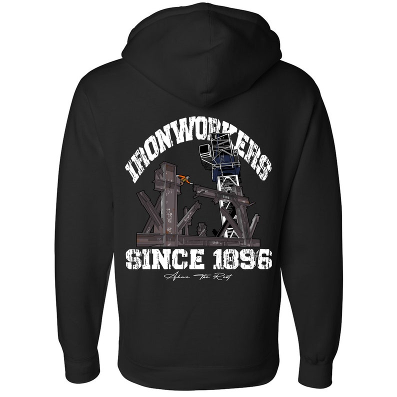 Ironworker Pullover Hoodie Blue Collar Ironworker Husband - Etsy