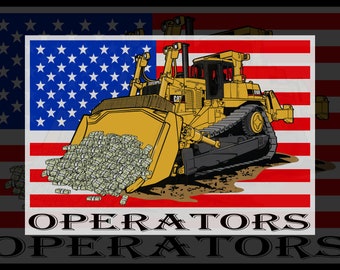 Operator Sticker Heavy Equipment Operator Sticker Union Operator ...