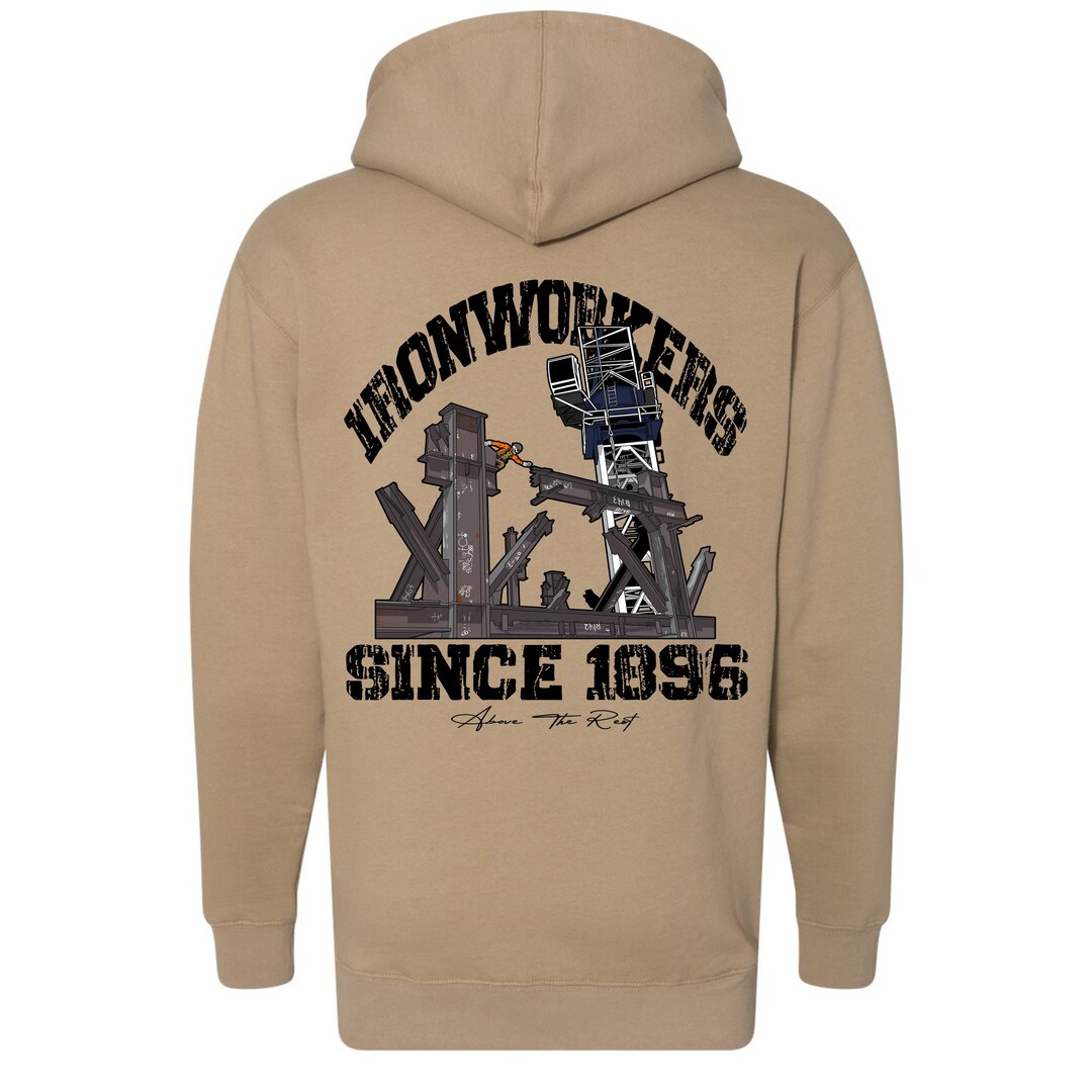 Ironworker Pullover Hoodie Blue Collar Ironworker Husband Dad Gift ...