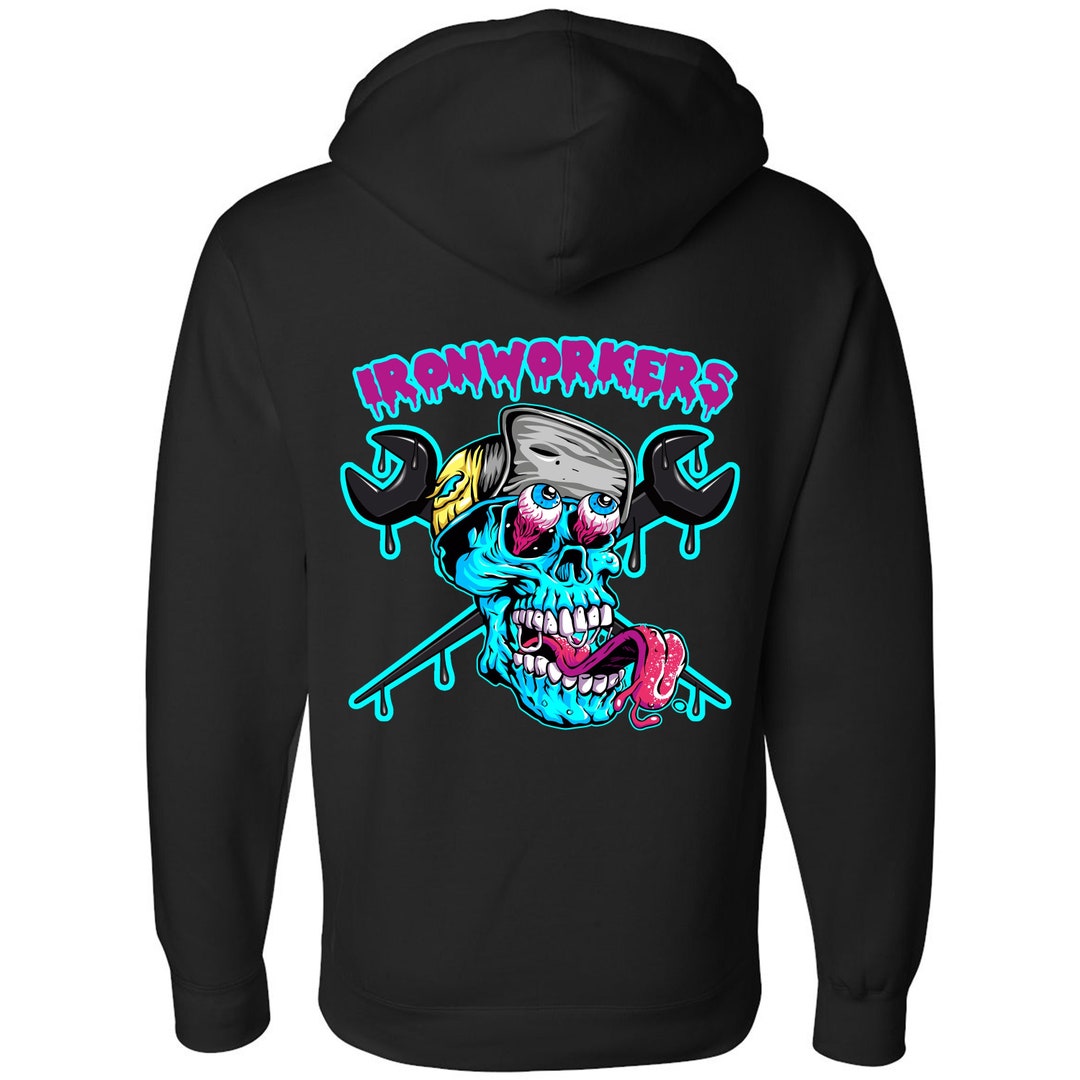 Ironworker Pullover Hoodie Blue Collar Ironworker Husband Dad Gift ...