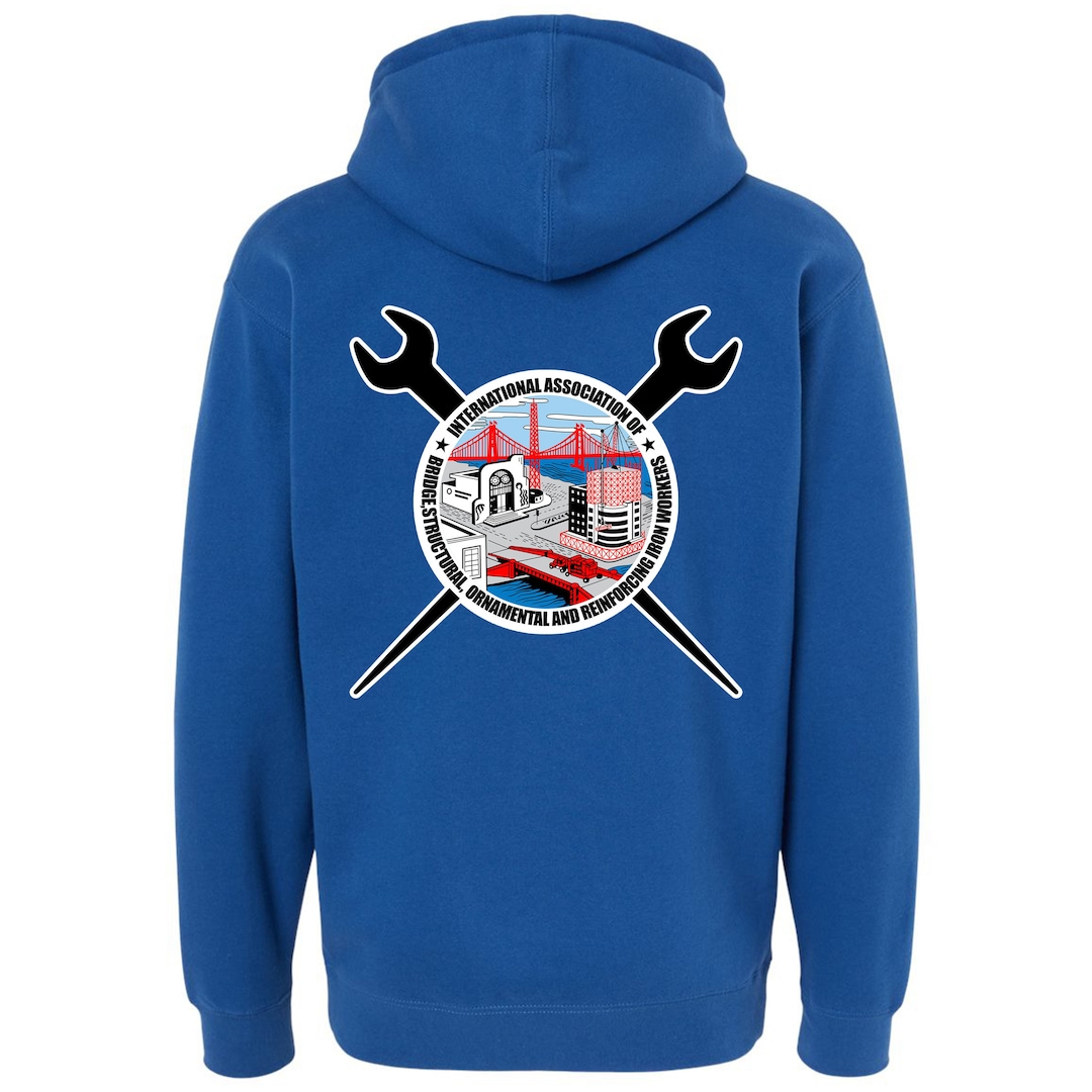 Ironworker Pullover Hoodie Blue Collar Ironworker Husband Dad Gift ...