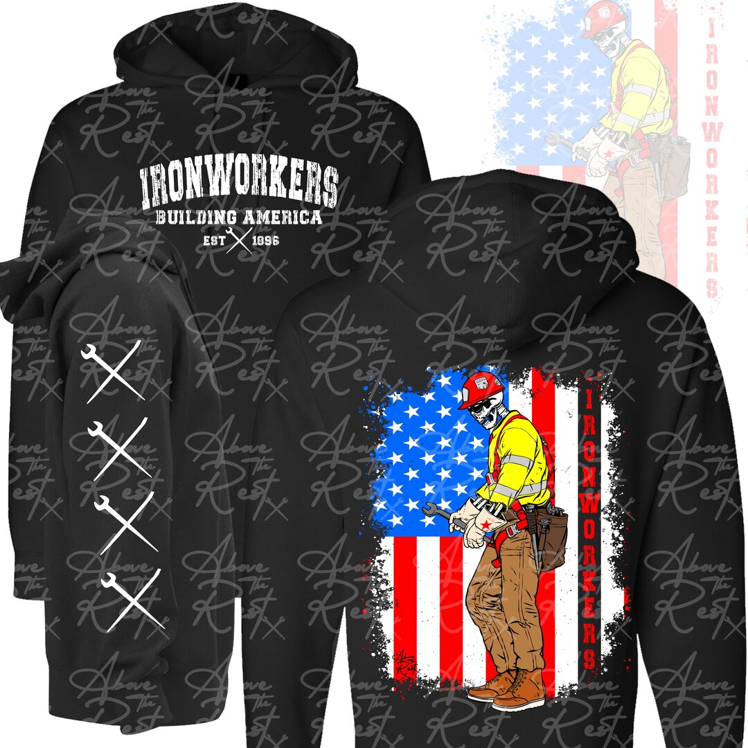 Ironworker Pullover Hoodie | Blue Collar | Ironworker Husband | Dad ...