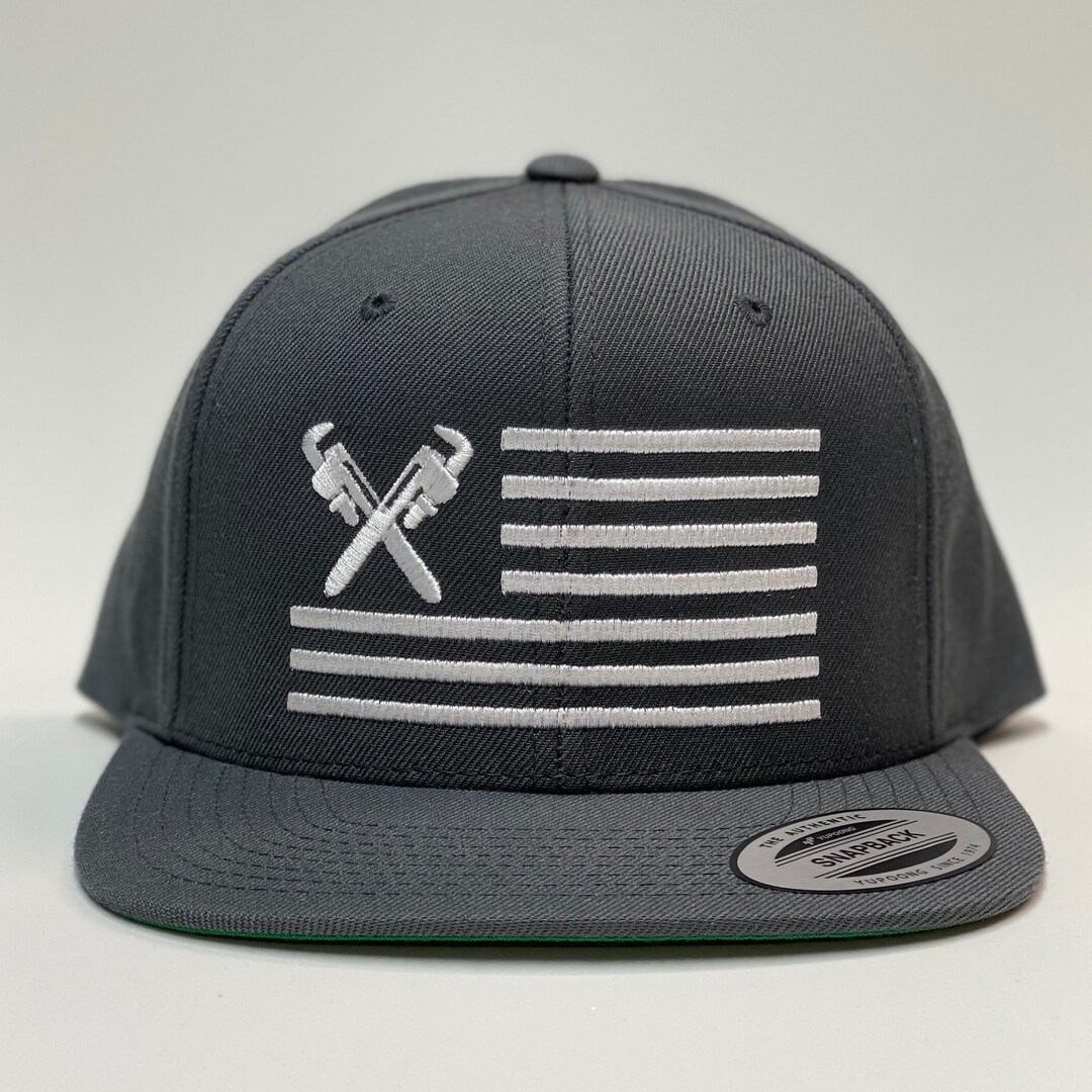 Plumber USA Snapback Hat | Wrench Hat | Plumber Hat | Pipeliner | Union ...