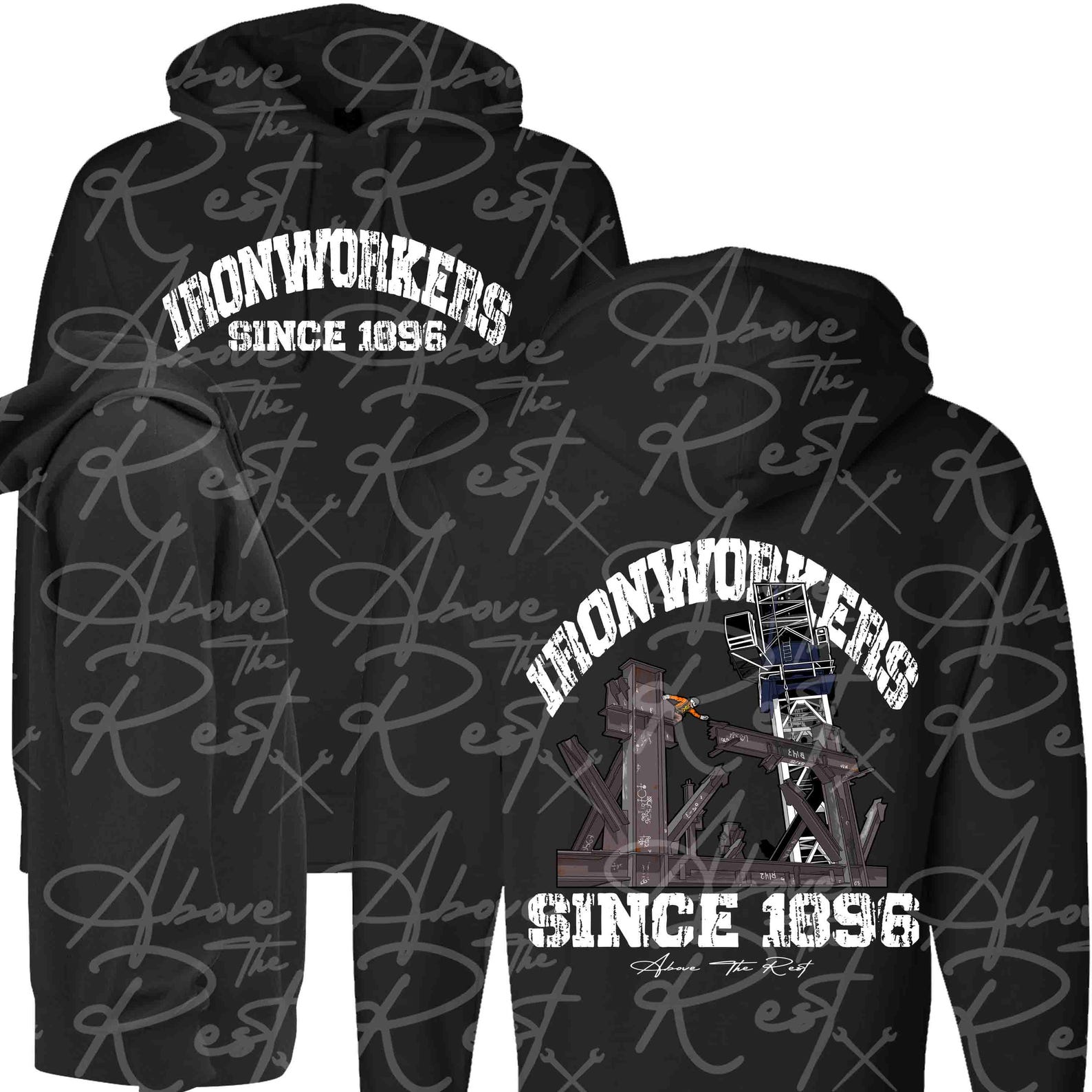 Ironworker Pullover Hoodie | Blue Collar | Ironworker Husband | Dad ...