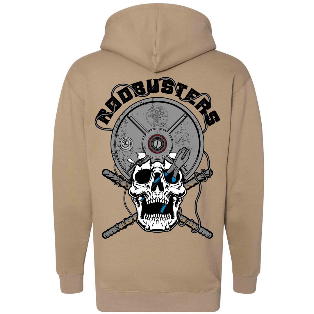 Rodbuster Pullover Hoodie | Blue Collar | Ironworker Husband | Dad Gift ...