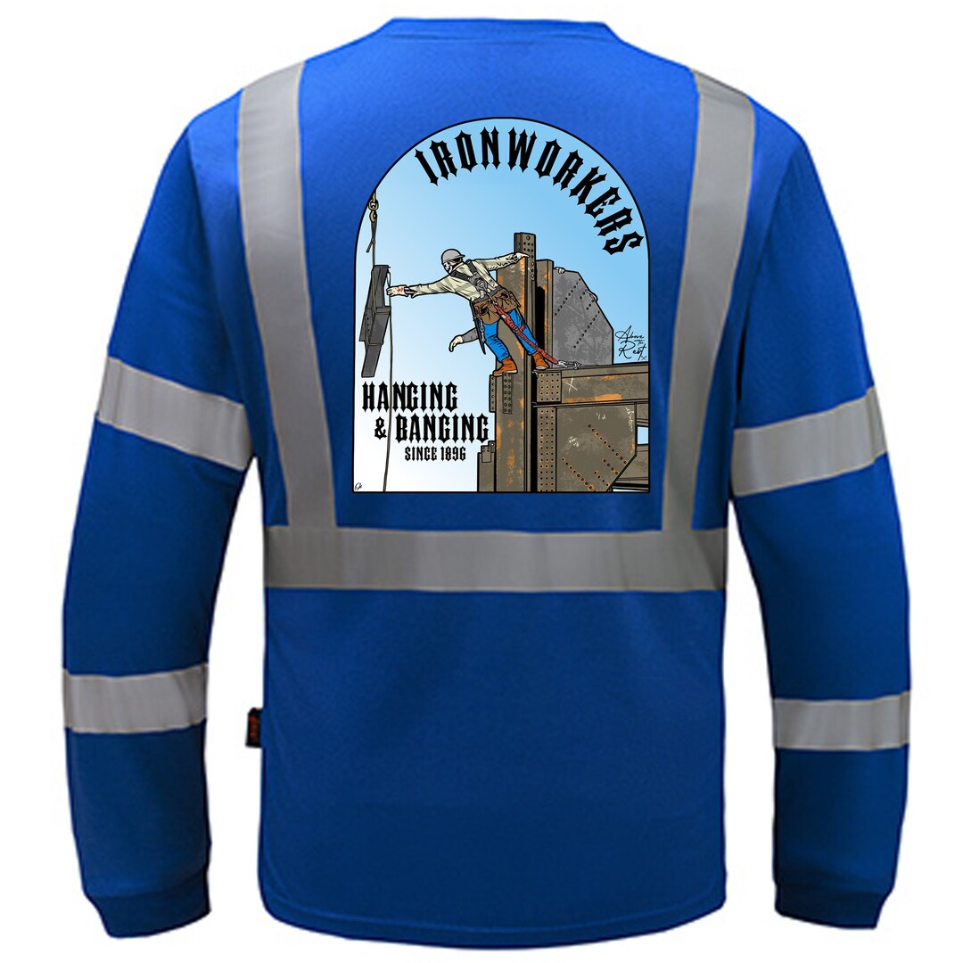 Ironworker Reflective Long Sleeve | Union Ironworker Gear | Welding T ...