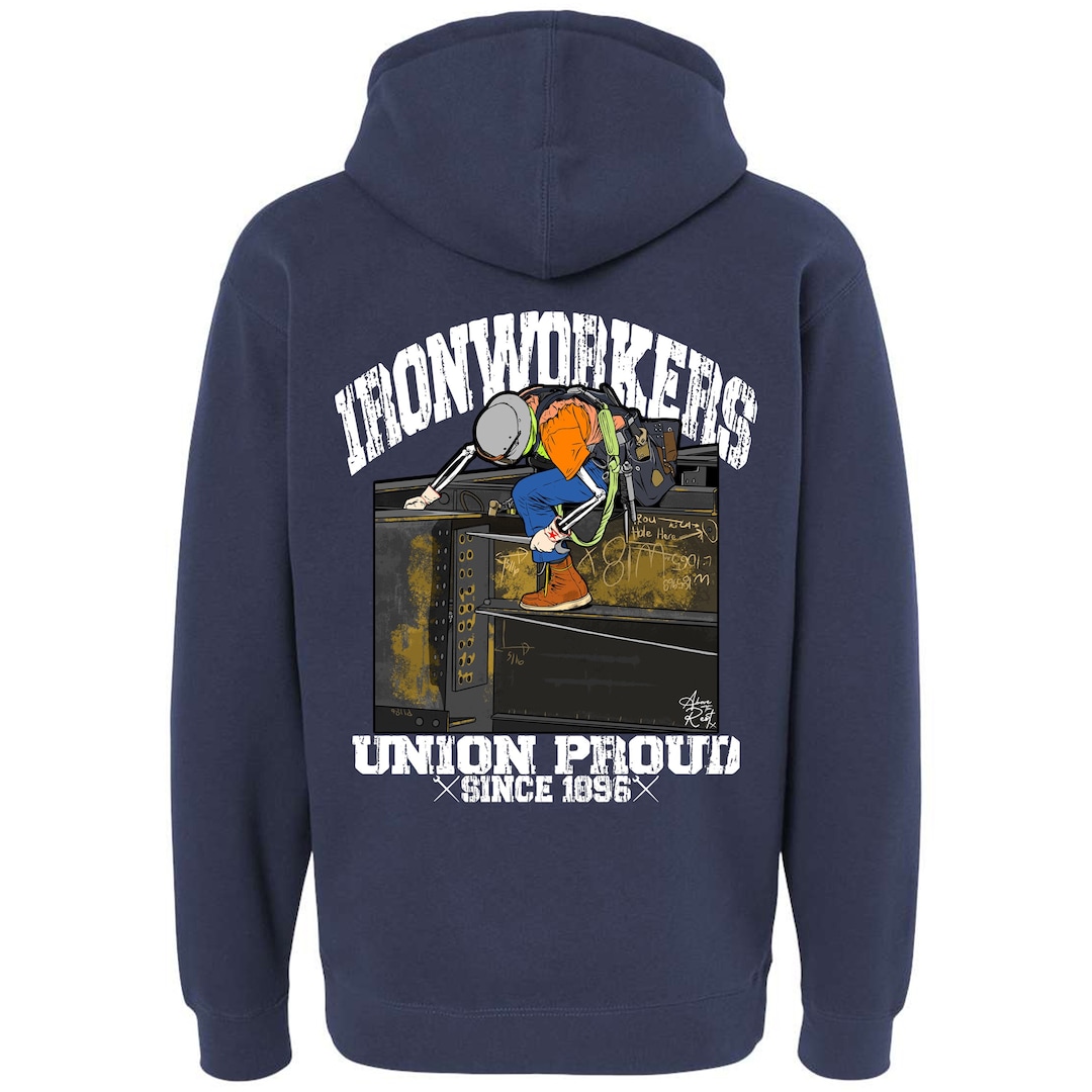 Ironworker Pullover Hoodie | Blue Collar | Ironworker Husband | Dad ...