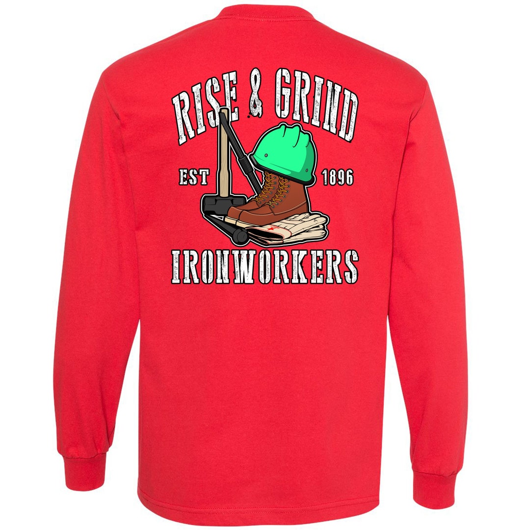 Ironworker Long Sleeve | Union Ironworker T-shirt | Welding T-shirt ...