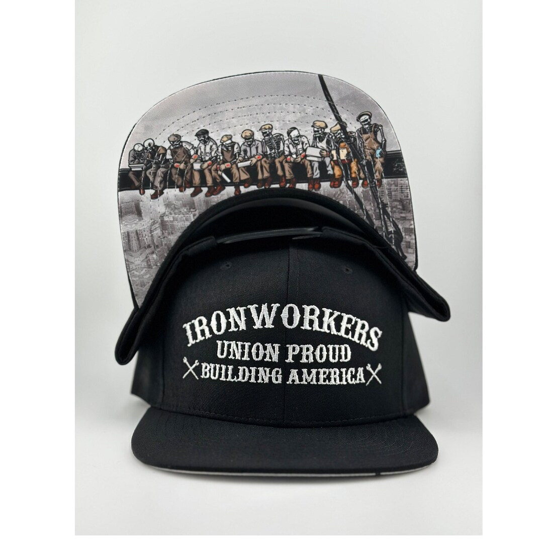 Ironworker Snapback Hat Union Ironworker Gear Ironworker Apparel Blue ...