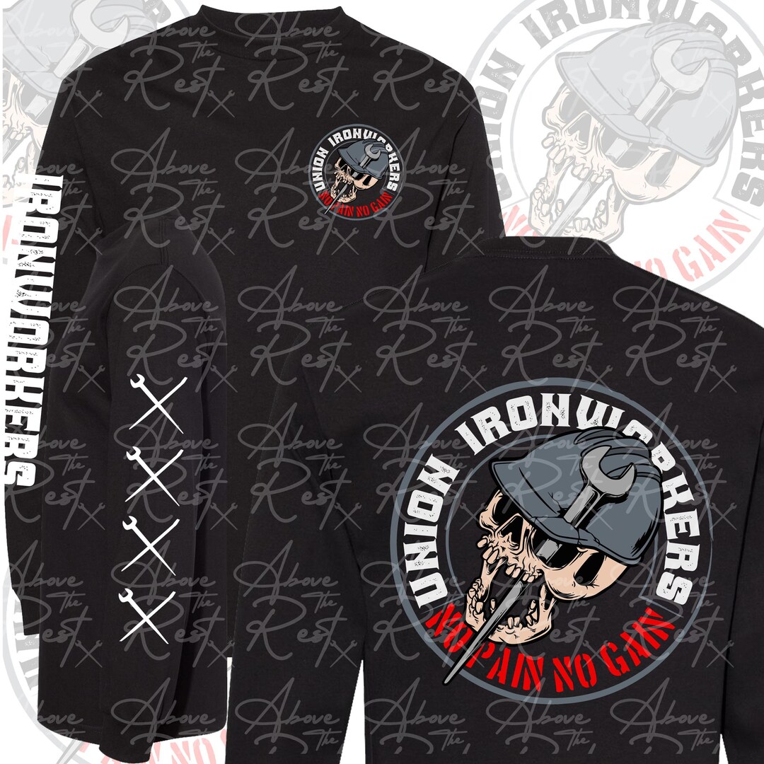Ironworker Long Sleeve | Union Ironworker T-shirt | Welding T-shirt ...