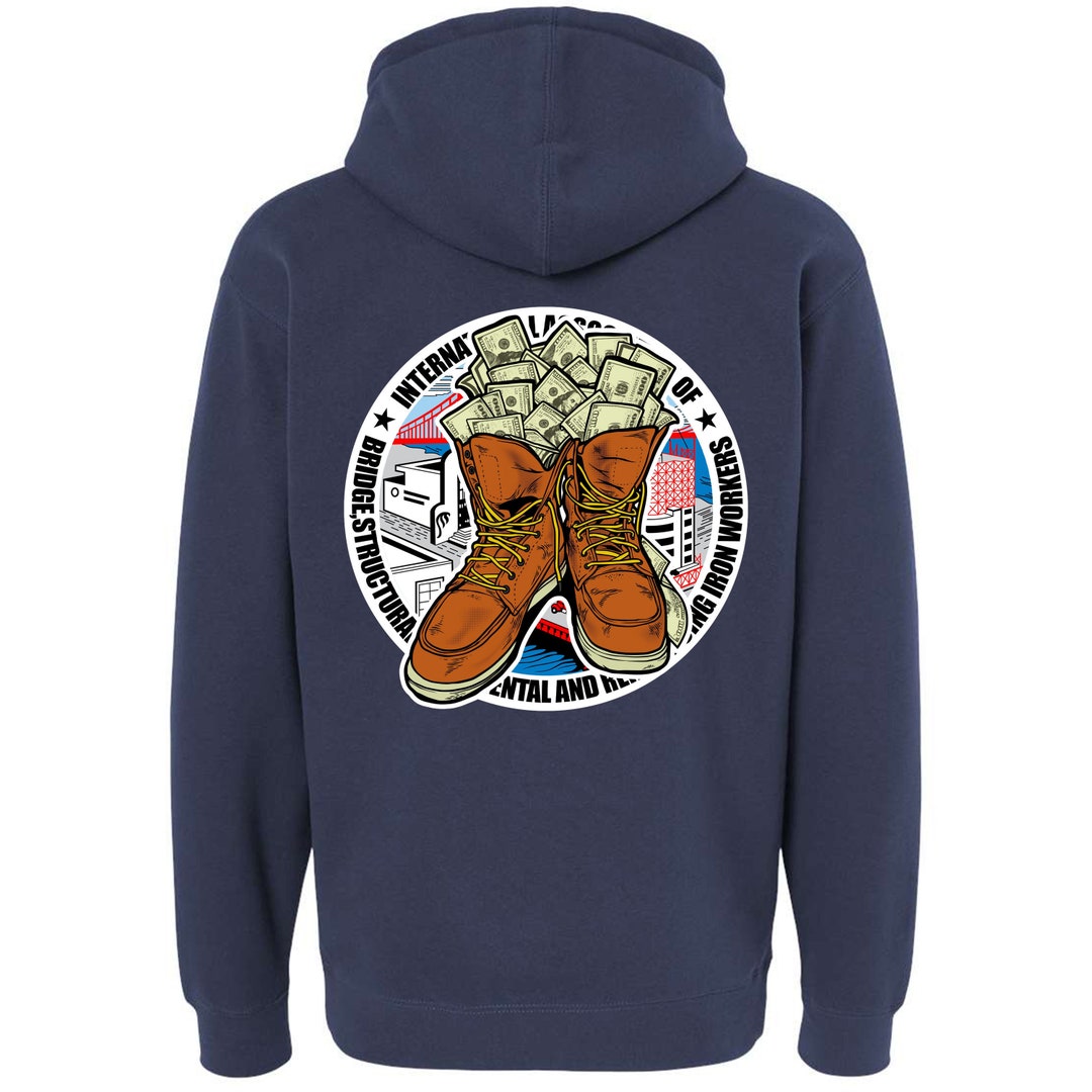 Ironworker Pullover Hoodie Blue Collar Ironworker Husband Dad Gift ...
