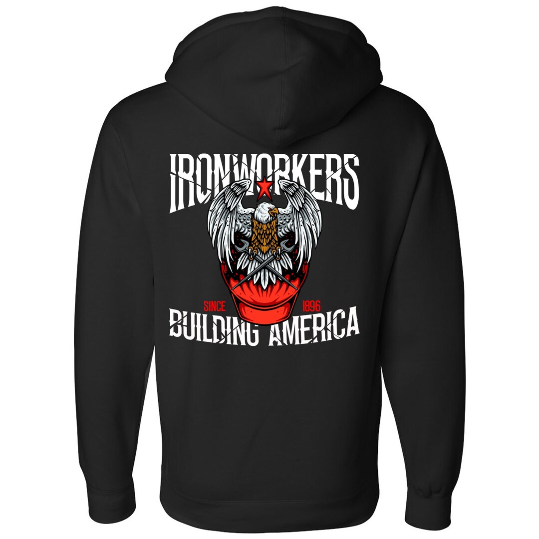 Ironworker Pullover Hoodie Blue Collar Ironworker Husband Dad Gift ...