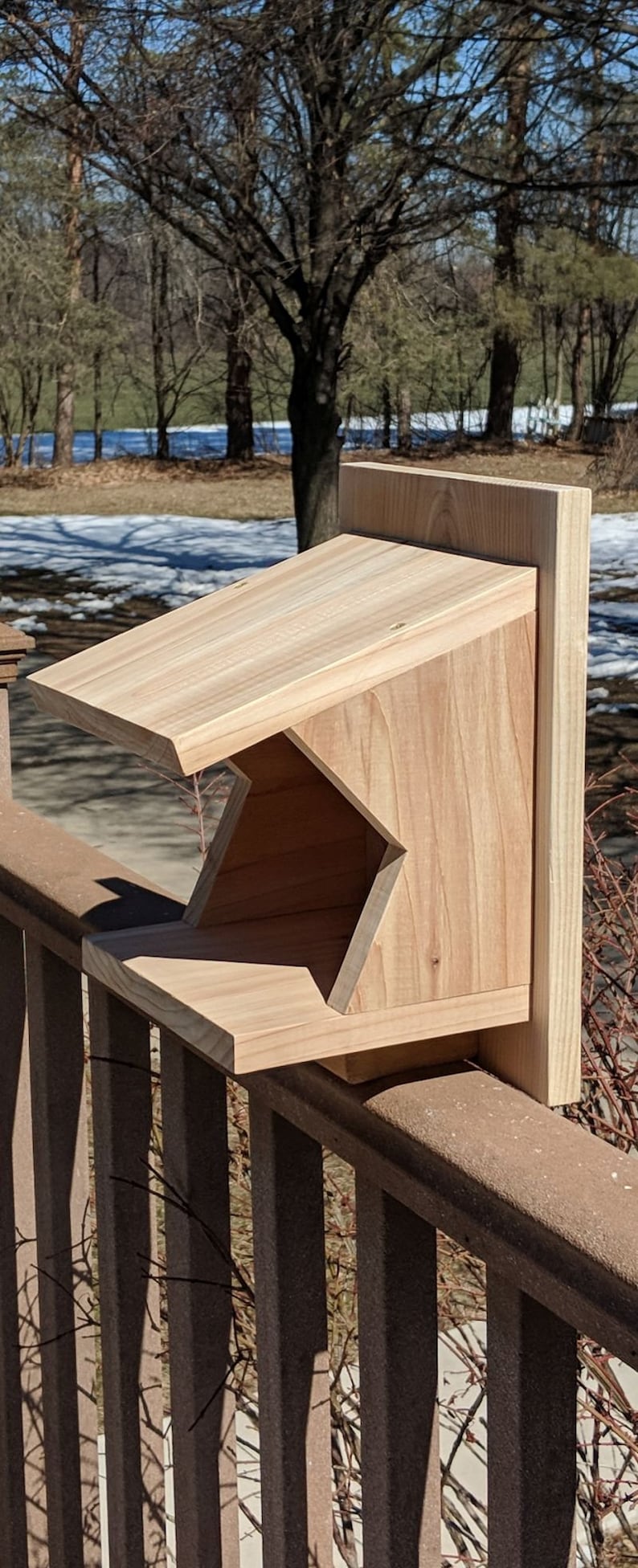 Cedar Nesting Shelf for American Robin, Barn Swallow, Eastern and Say's ...