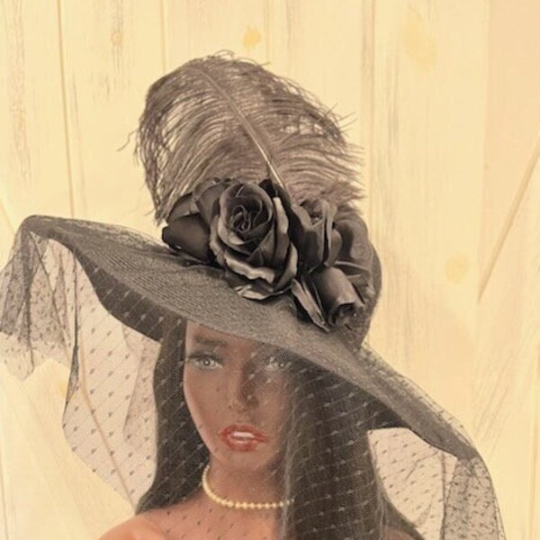 Victorian Mourning Hat - Etsy