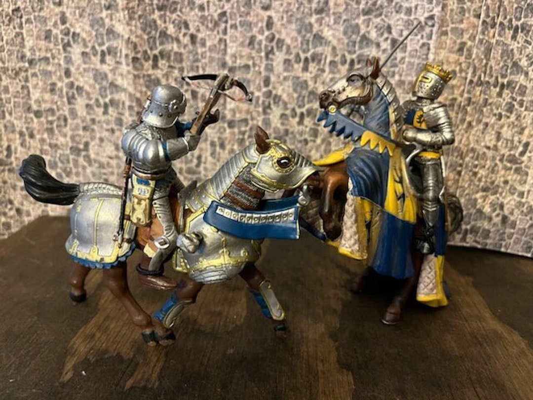 Schleich Papo Horses, Horse Toy Playset, Vintage Medieval Jousting ...