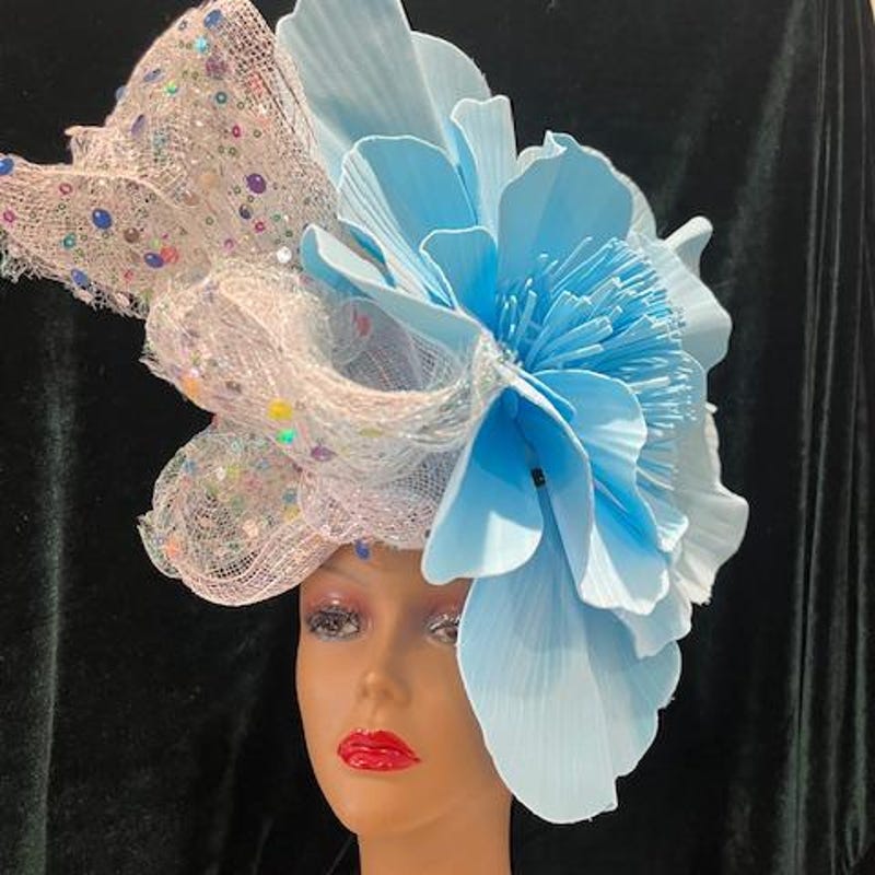 Light Blue Derby Hat - Etsy