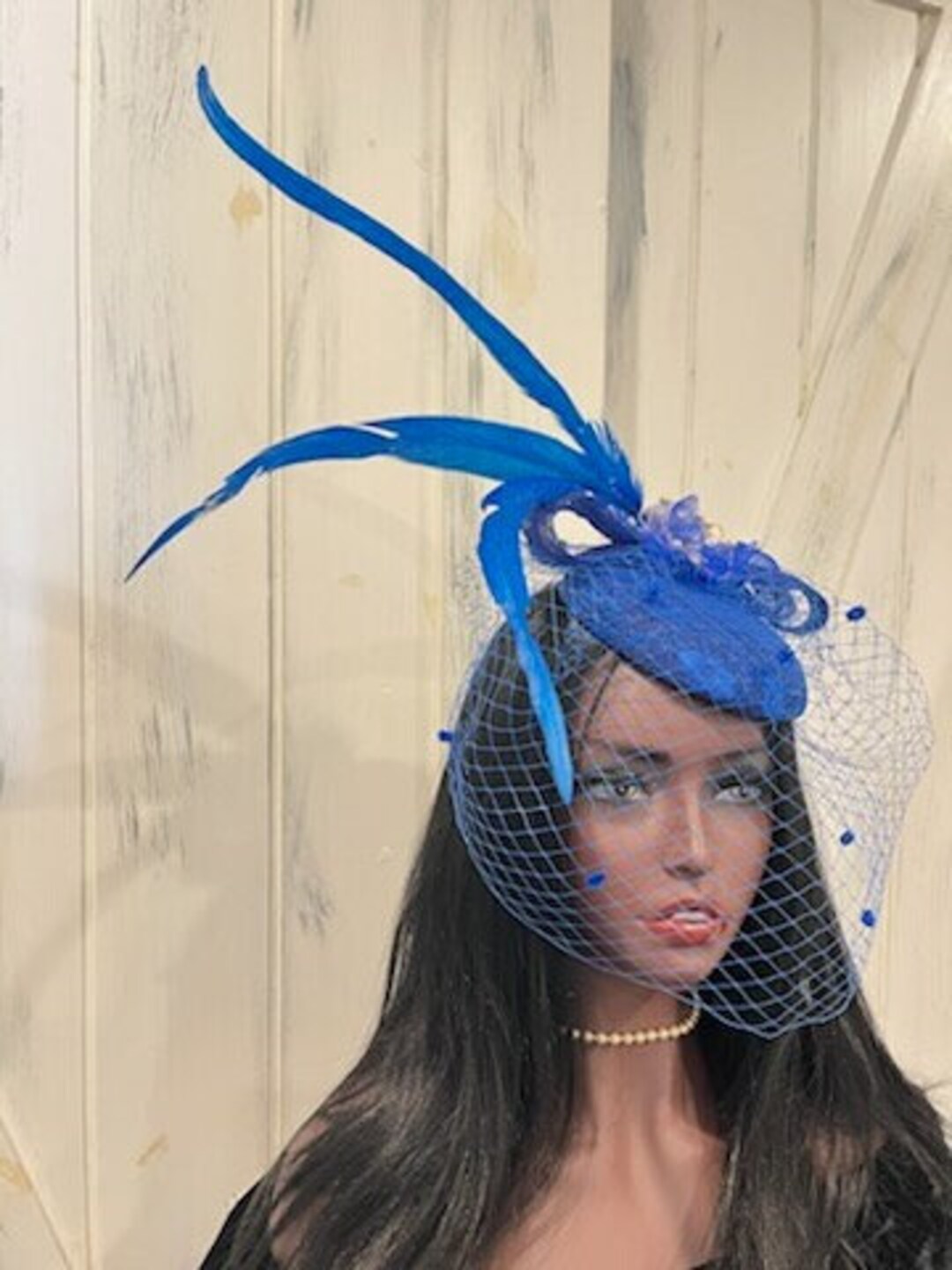 Cerulean Blue Feather Fascinator Hat: 2026 Kentucky Derby Couture ...