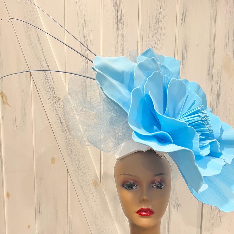 Light Blue Derby Hat - Etsy