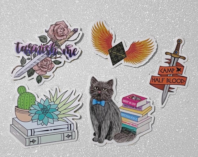 Vinyl Stickers Various Bookish Designs - Etsy
