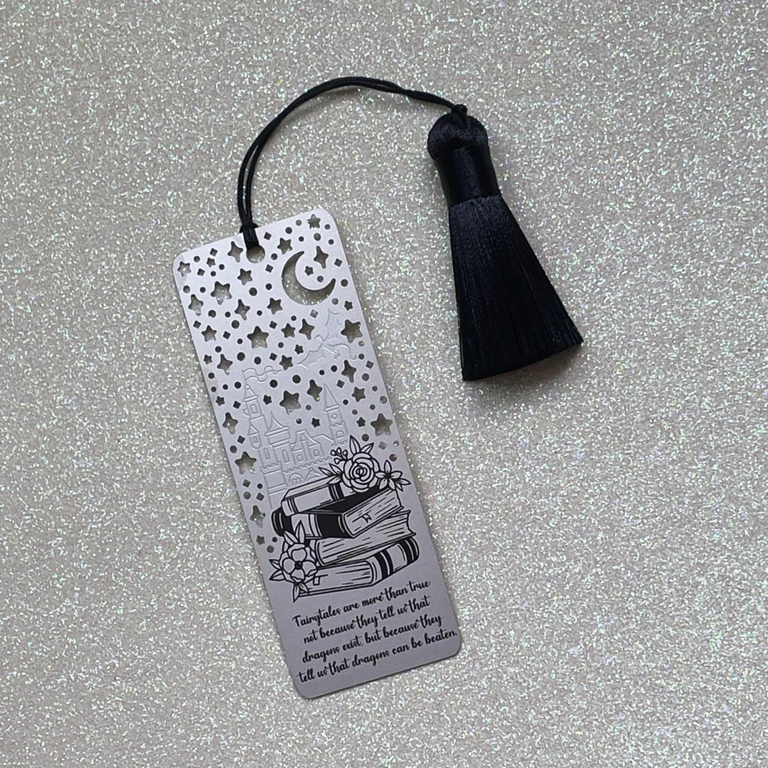 Metal Bookmark Neil Gaiman Dragon Quote - Etsy