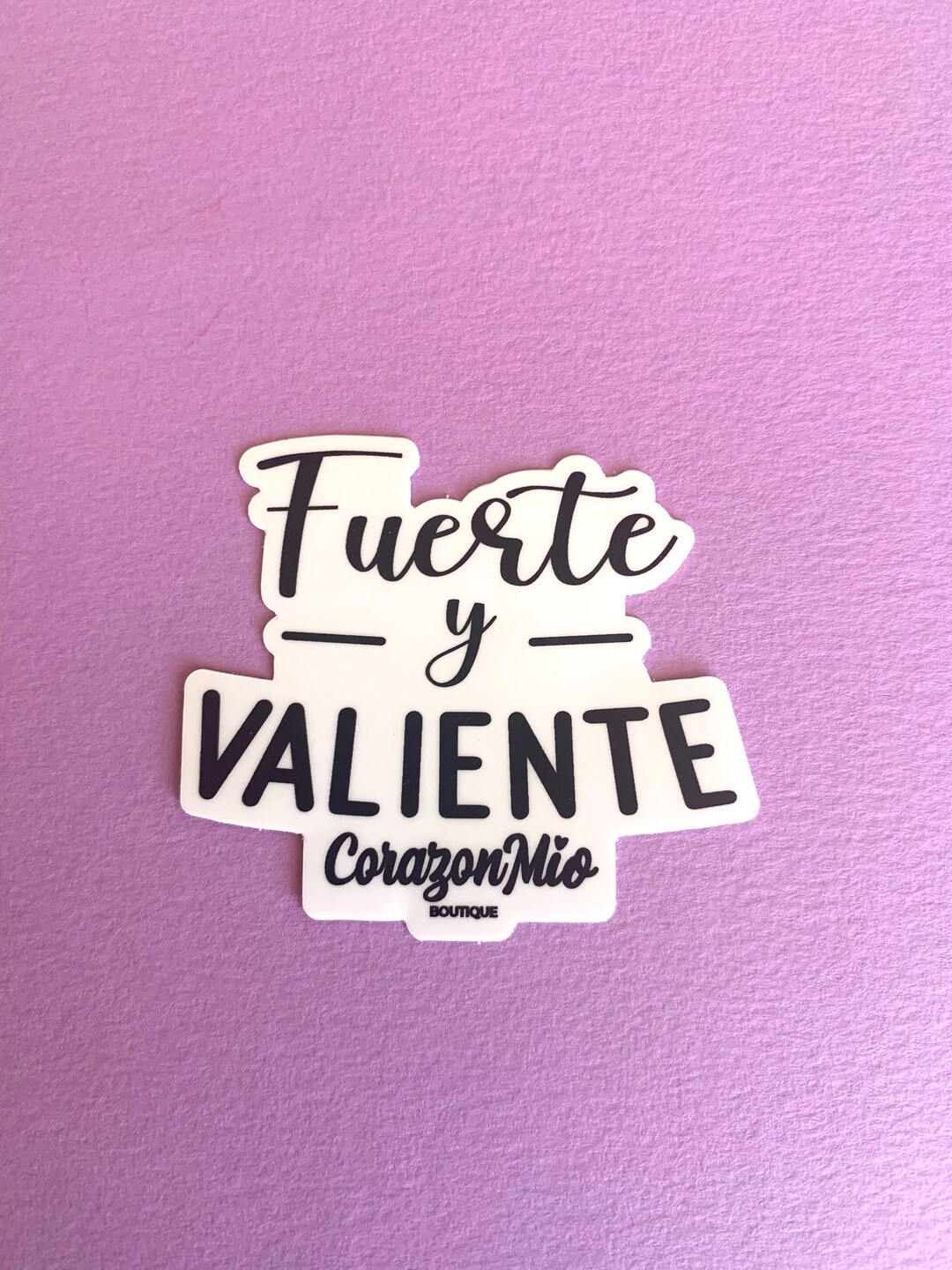 Fuerte Y Valiente Sticker - Etsy