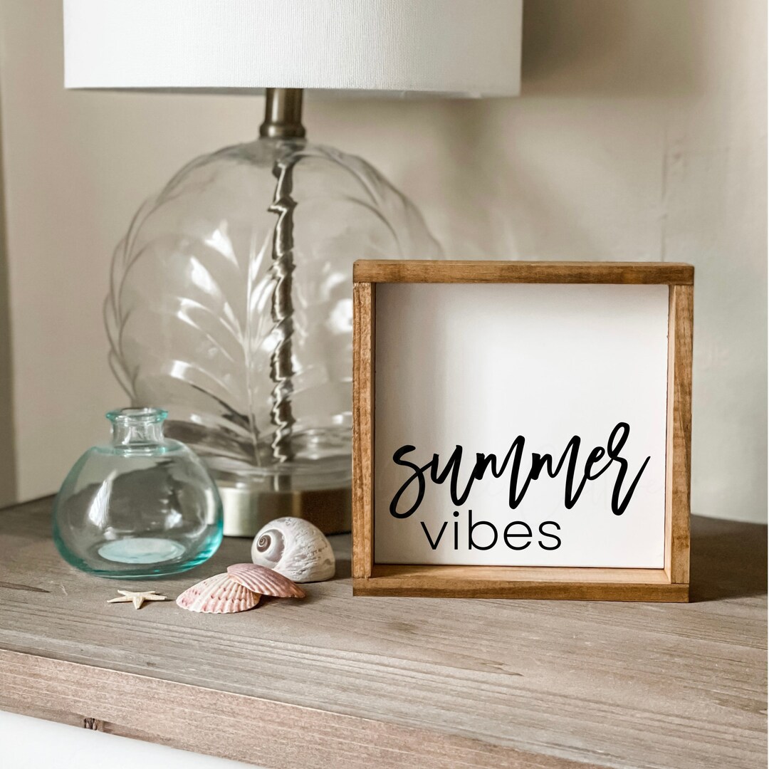 Summer Vibes Sign, Summer Mini Sign, Summer Decor, Beach House Decor ...