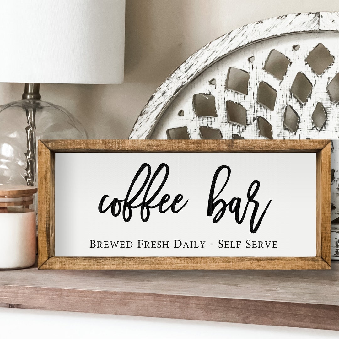 Coffee Bar Sign, Coffee Wall Decor, Kitchen Wall Decor, Kitchen Sign - Etsy