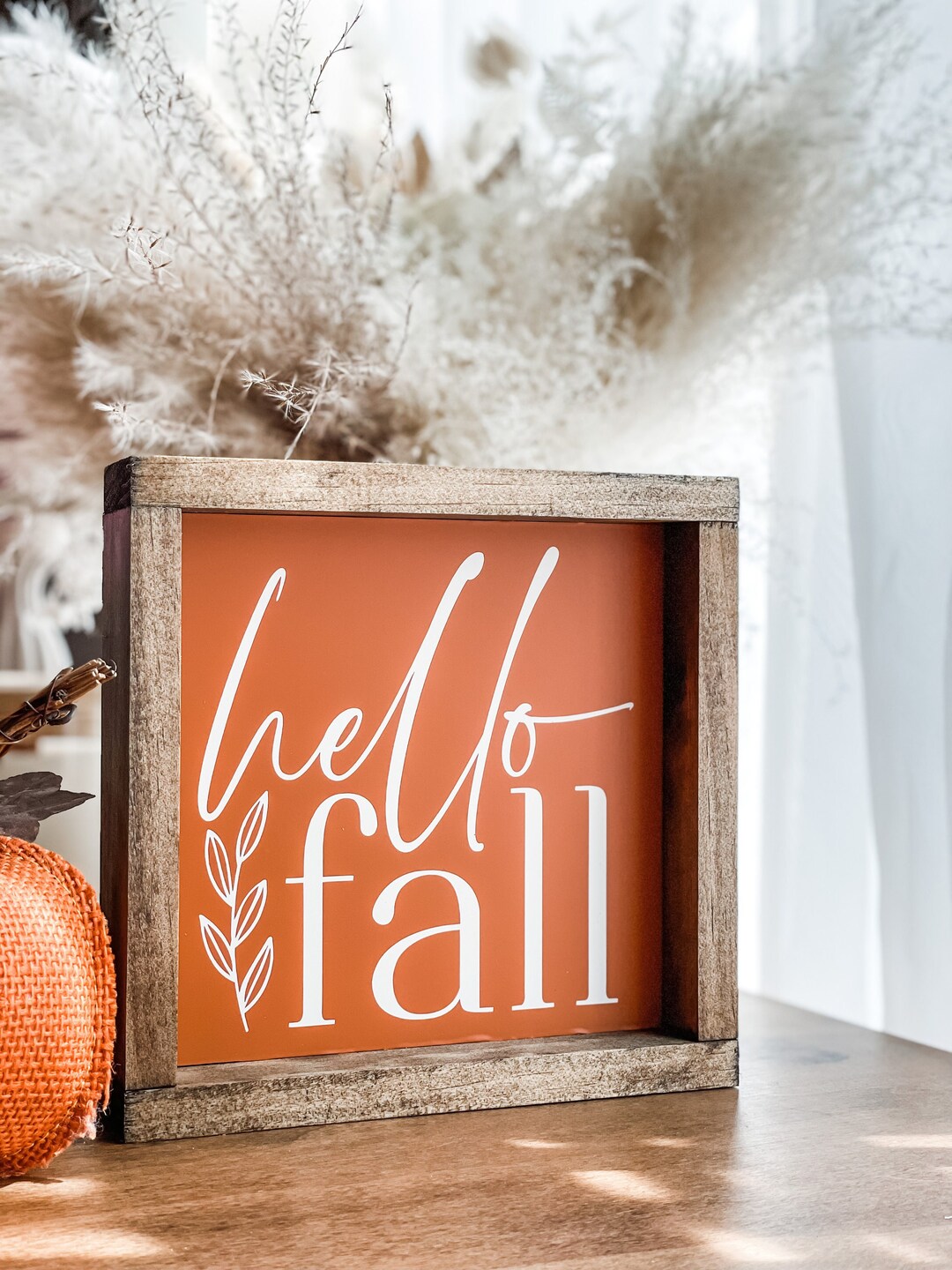 Hello Fall Sign: Farmhouse Decor - Etsy