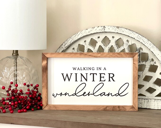 Walking in a Winter Wonderland | Wooden Sign | Wood Sign | Christmas ...