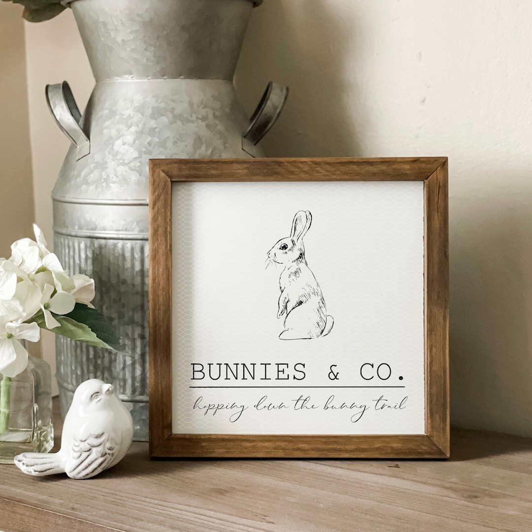 Bunny Sign, Spring Sign, Easter Sign, Nursery Sign - Etsy