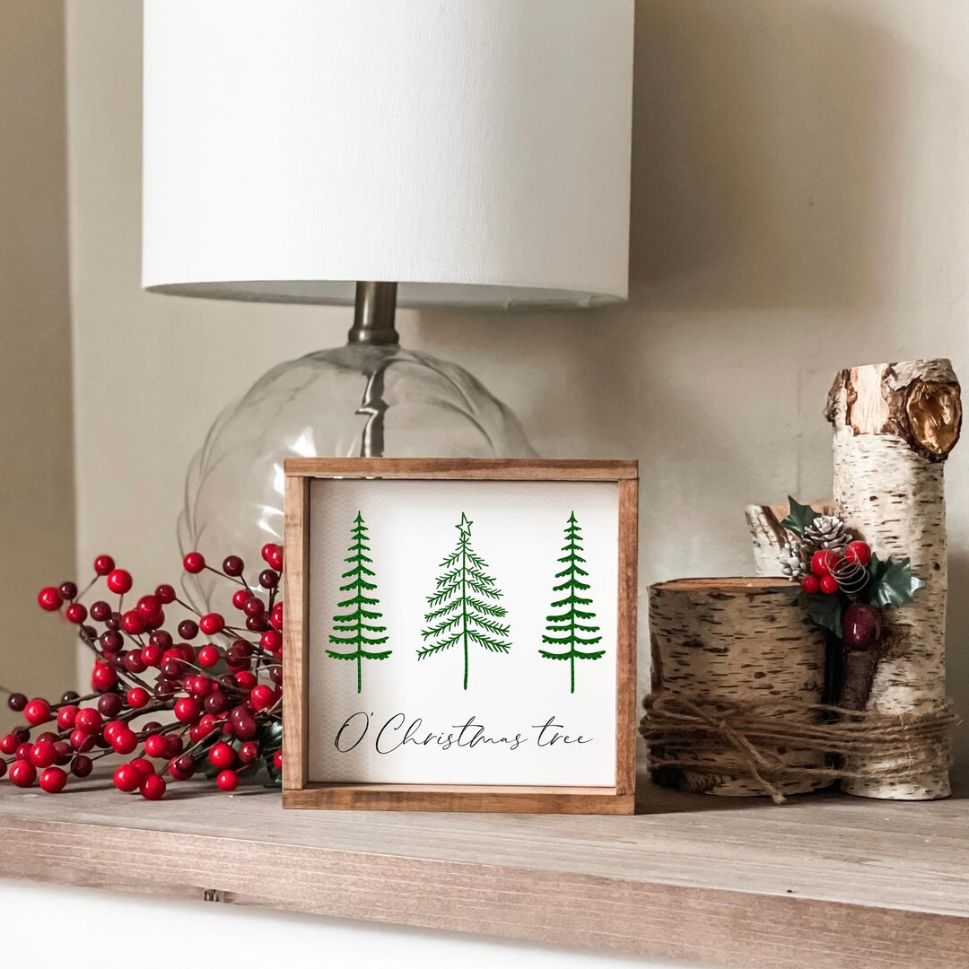 O Christmas Tree Sign Christmas Table Top Decor - Etsy