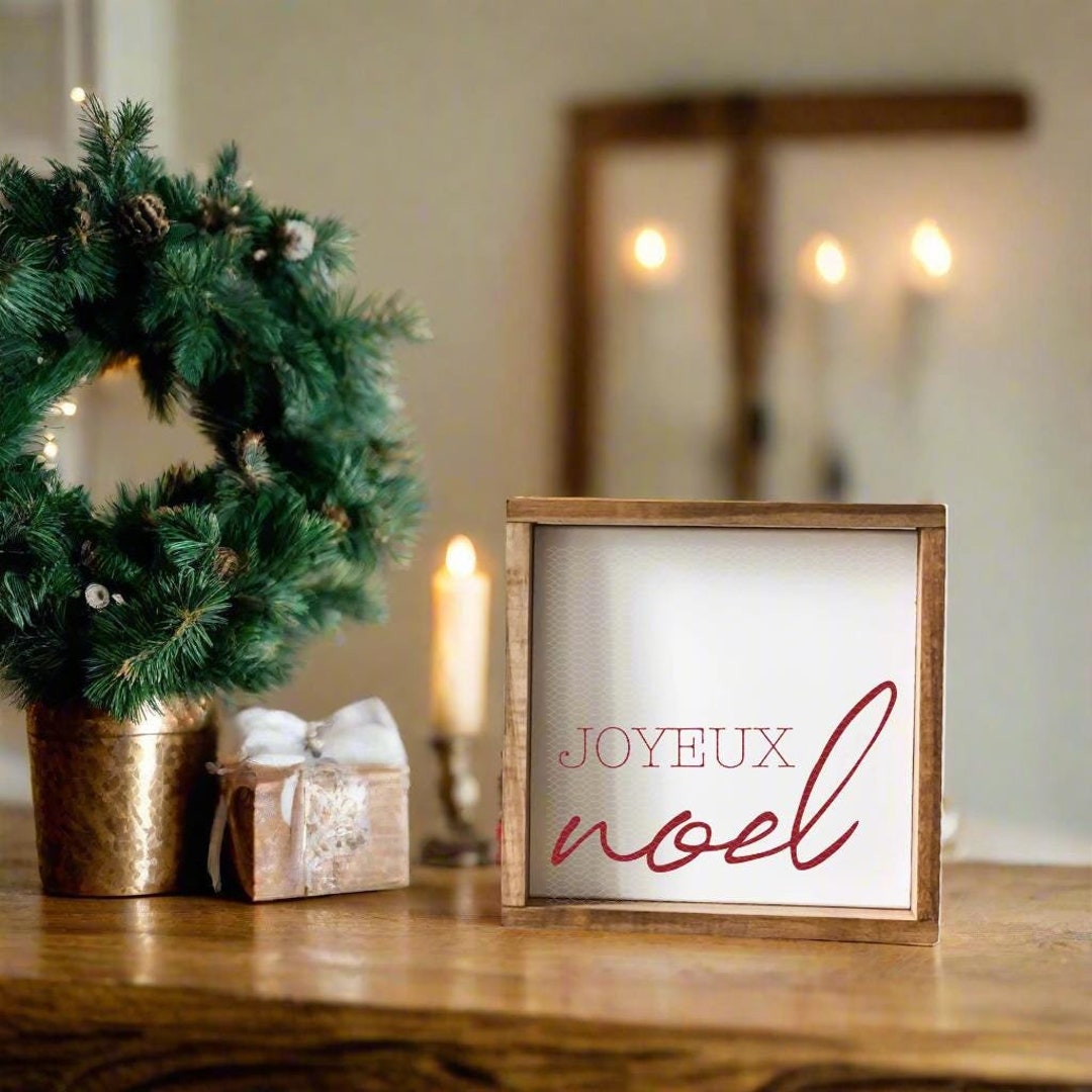 Joyeux Noel Sign - Christmas Sign, Seasonal Decor - Etsy