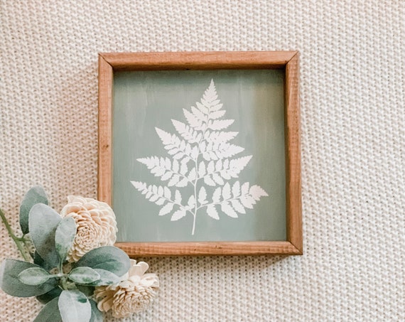 Fern Sign Spring Sign Plant Sign Greenery Sign Farmhouse | Etsy