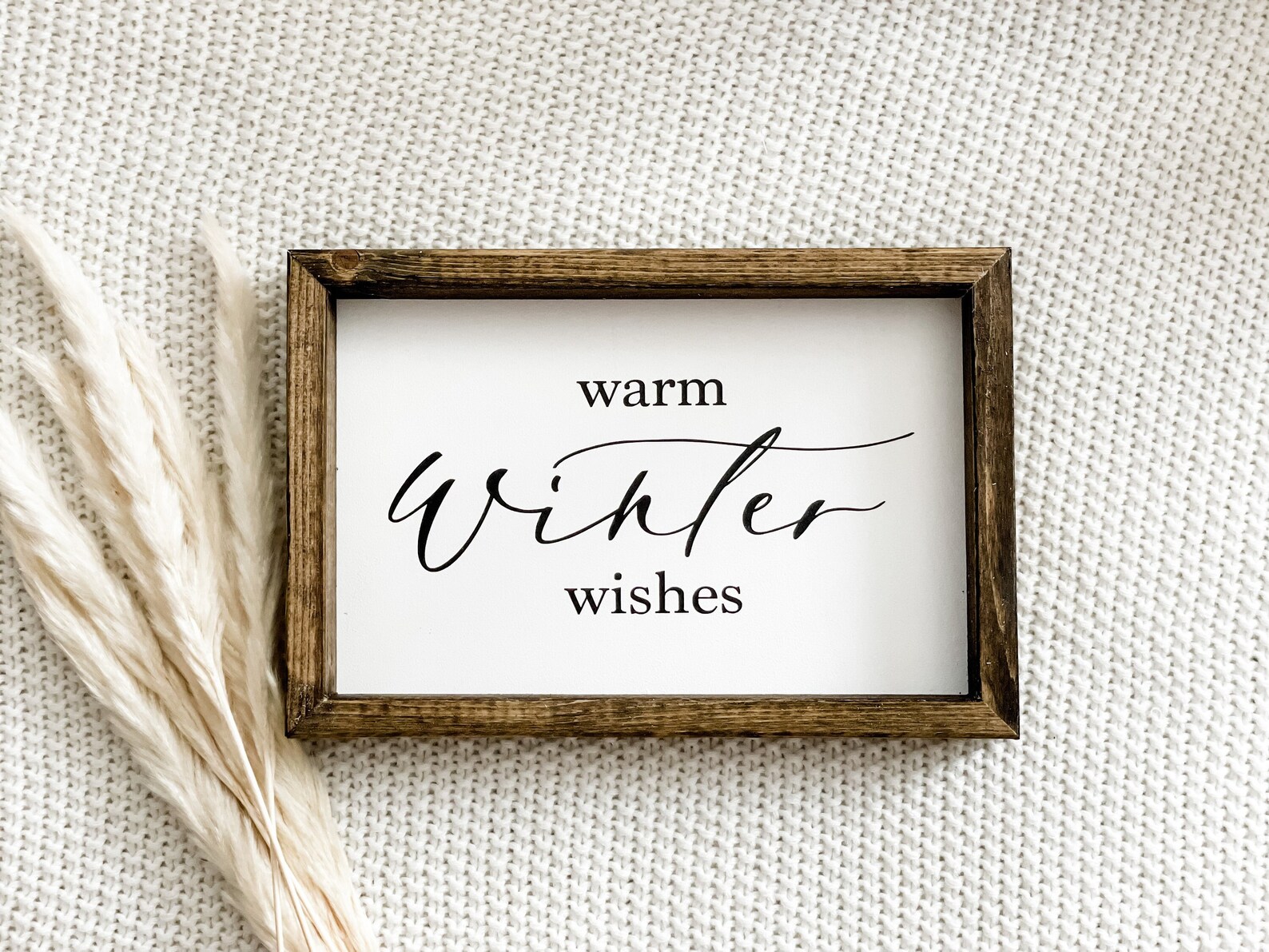 Warm Winter Wishes Sign Winter Decor Rustic Home Decor - Etsy