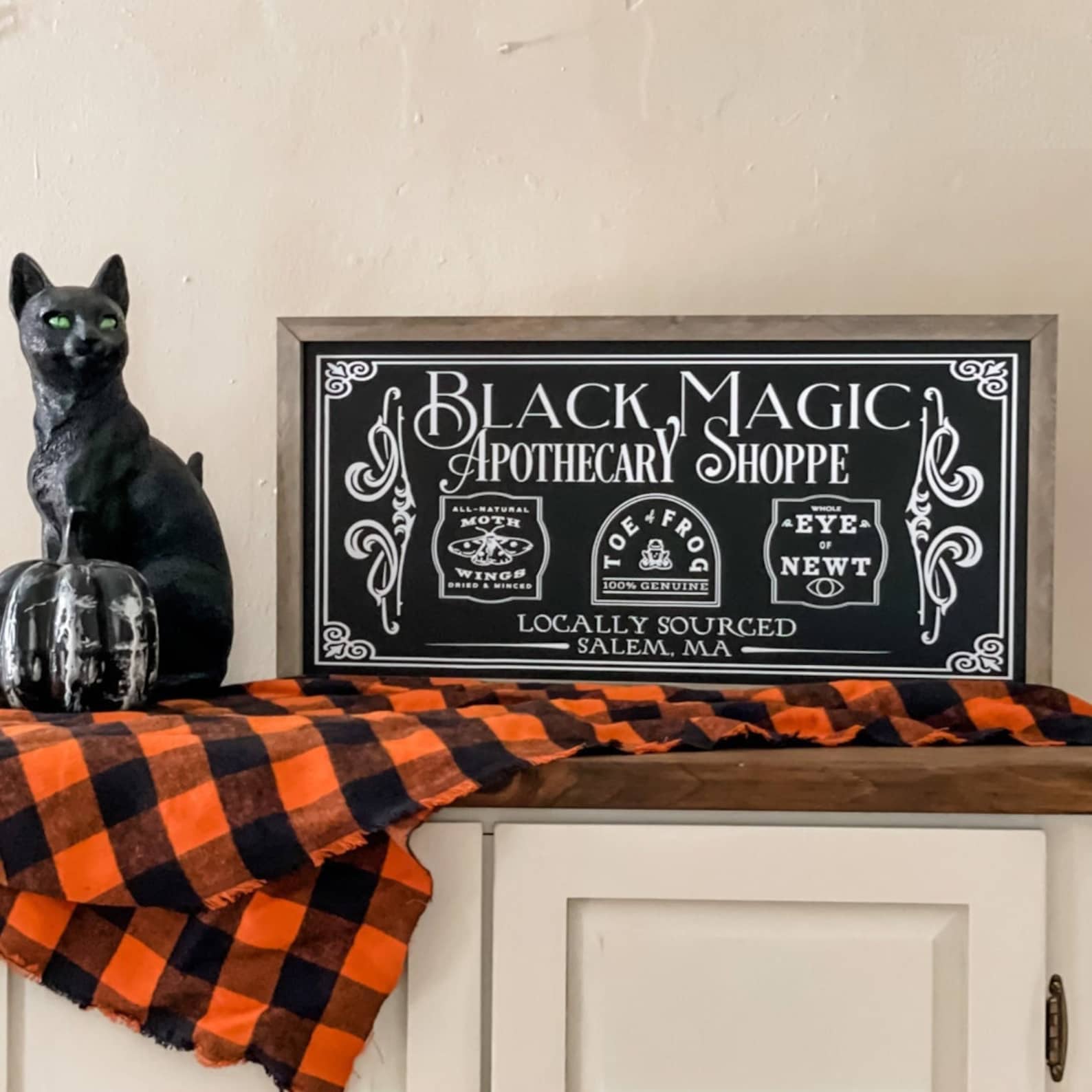 Black Magic Sign Apothecary Sign Halloween Decor Witches - Etsy
