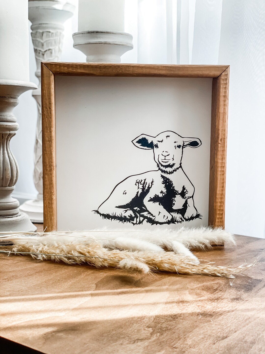 Lamb Sign, Spring Sign, Easter Sign, Nursery Decor - Etsy