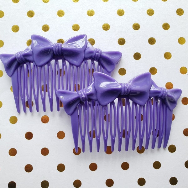 Purple Hair Combs - Etsy