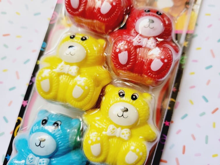 Teddy Bear Hair Bobbles Large Bear Double Ended Hair Elastics | Etsy