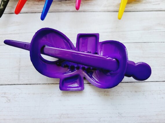 Stick Barrette, Plastic slide stick hair accessory, v… - Gem