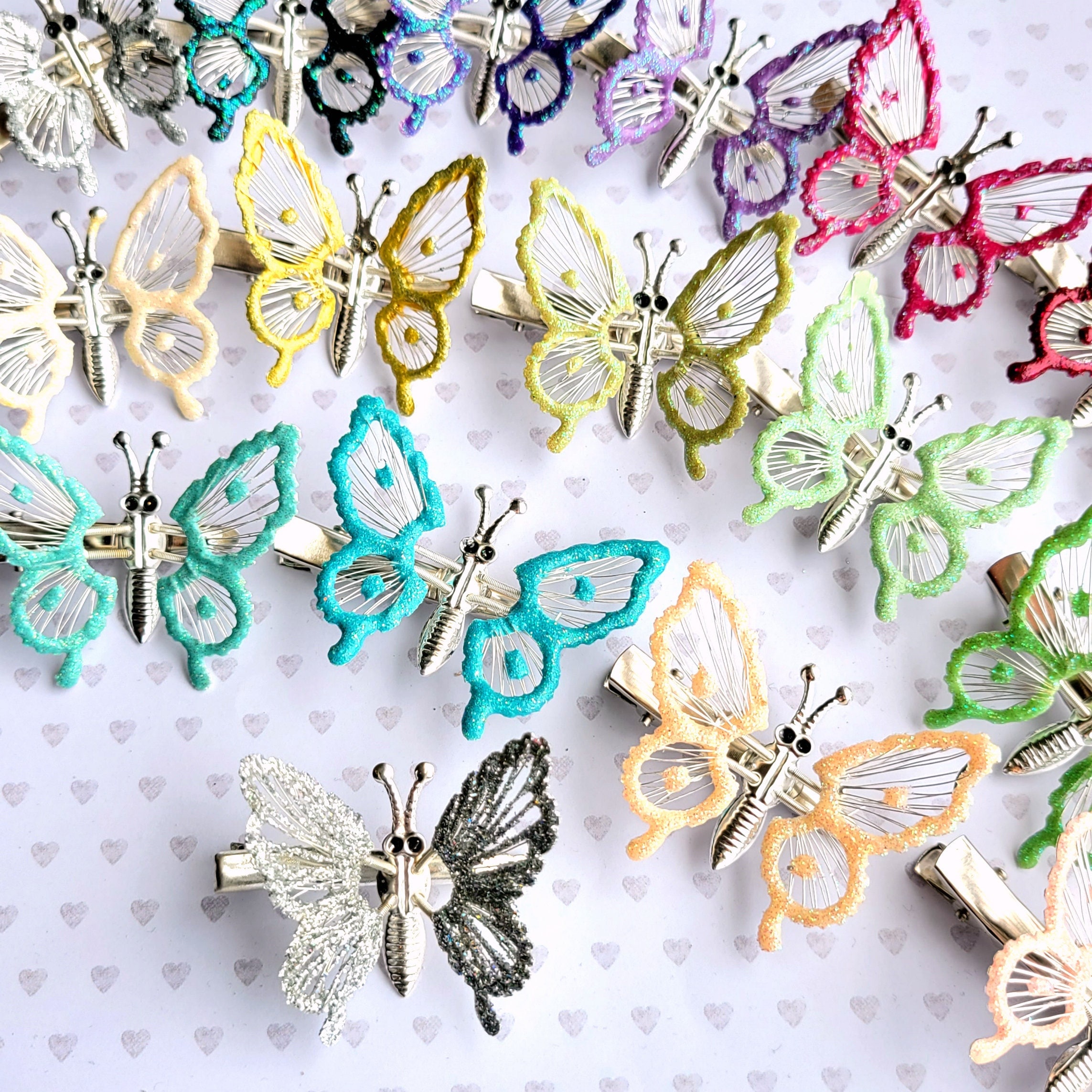 90's Butterfly Clip Moving Trembling Wings Spring - Etsy