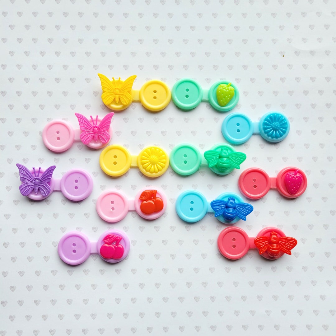 Button Hair Snaps, Vintage Plastic Girls Hair Clips - Etsy