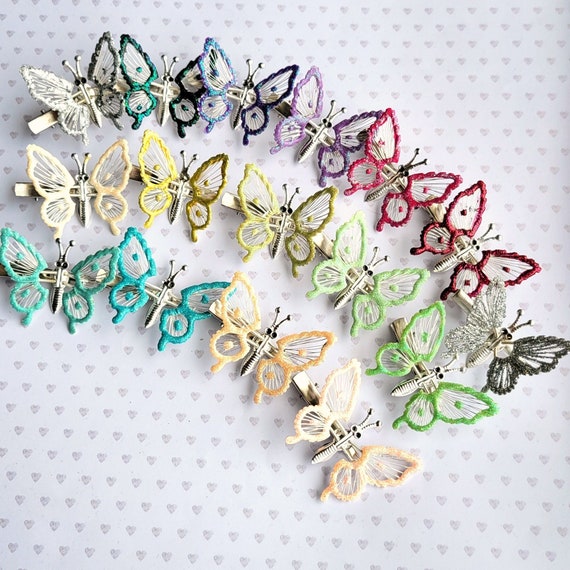 90's Butterfly Clip Moving Trembling Wings Spring - Etsy