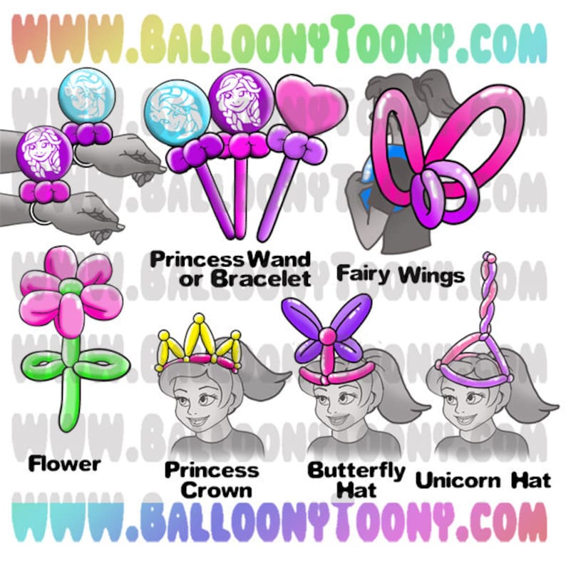 Festival Wearable Pretty Stuff Balloon Animal Menu 8 Images Bundle ...