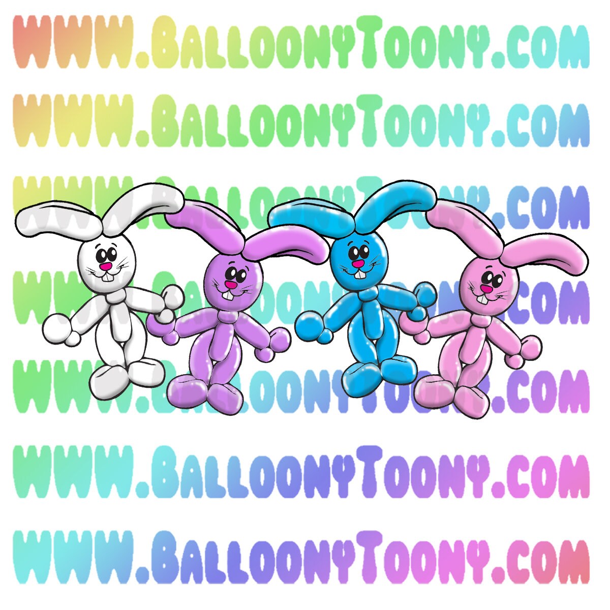 Bunny Variety Balloon Animal 35 Image BUNDLE -balloon Clipart ...