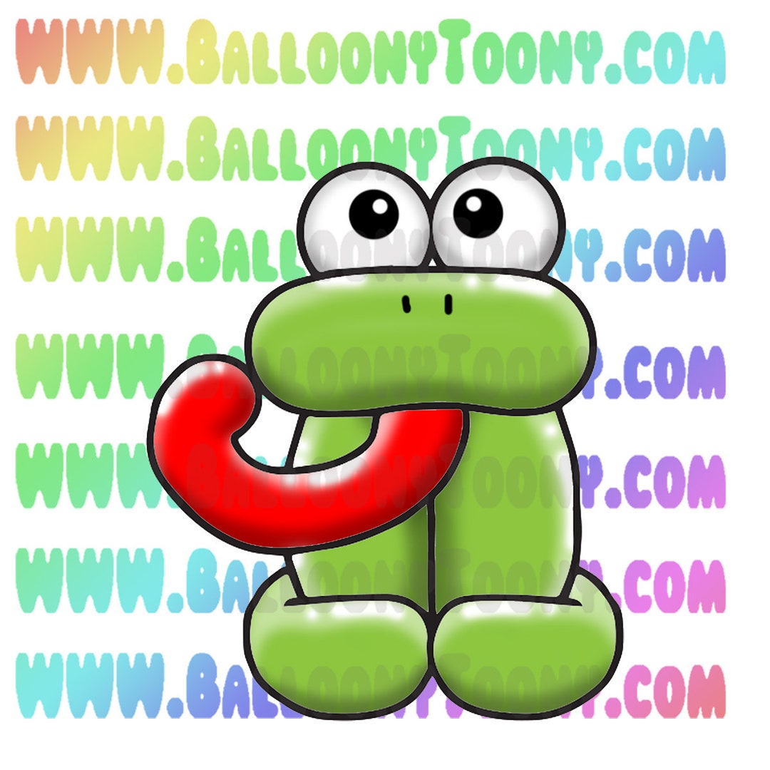 Frog Balloon Animal Image - Balloon Menu Clipart - Etsy